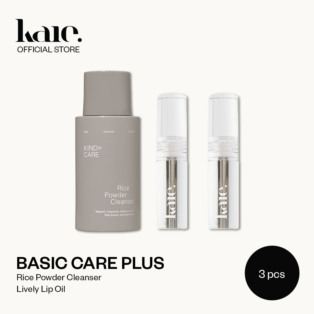 KAIE - Basic Care Plus (2pcs Lively Lip Oil, Rice Powder Cleanser) | KAIE